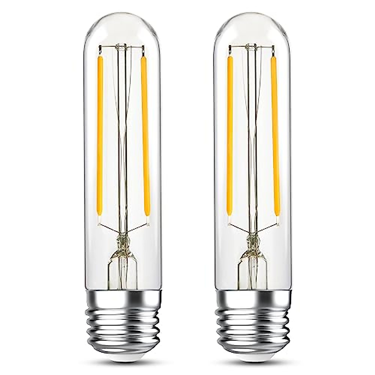 Grensk Dimmable E26 LED Tubular Light Bulbs 40Watt,T10 T30 4W 400Lumens Flicker-Free Vintage Edsion Bulbs,2700K Warm White Filament Light Bulbs for Chandelier Light or Industrial Wall Sconces,2 Pack