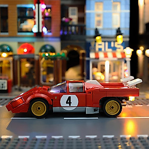 Kyglaring LED Lighting Kit Only Lights Set Designed for Lego 1970 Ferrari 512 M 76906 Model Building Kit - Without Lego Set (Classic Version)