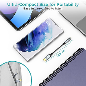 Warrky USB C to 3.5mm Audio Headphone Adapter【Flawless 24bit Hi-Res Sound Quality】 Type-C to Headphone Jack Compatible with Samsung Galaxy S22/S21/S20 Plus, Pixel 6/5/4, iPad Pro, Motorola, OnePlus