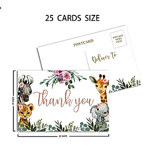Safari Baby Shower Invitation Set, Fill In Invites Cards, Books For Baby, Thank You, Diaper Raffle, Oh Baby, Each Design 25 Cards & Envelopes (Total 100 Cards) – (bb002-taozhuang)