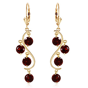 4.95 Carat 14K Solid Gold Grape Garnet Earrings