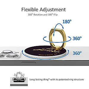 iRing Mag, Magnetic Phone Ring Holder, Kickstand, Grip for MagSafe, Wireless Charging Compatible with iPhone, Galaxy, and Other Smartphones with MagSafe Case (Merry & Bright)