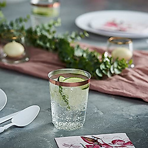 PLASTICPRO Disposable Plastic Tumblers (Rose Gold, 100)