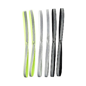 Nike Heathered Headbands 6PK Black/White/Volt OSFM