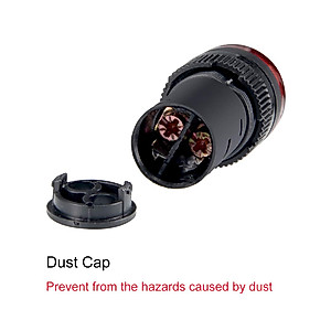 uxcell 5Pcs Red Indicator Light AC/DC 24V, 16mm Panel Mount, for Electrical Control Panel, HVAC, DIY Projects