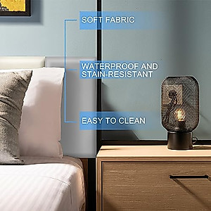 Hanaive Peel and Stick Headboard 23.6'' x 11.8'' Upholstered Wall Panels for Twin, Queen and King 3D Anti Collision Wall Panel Reusable and Removable Padded Wall Panel for Bedroom (Gray, White,6 Pcs)