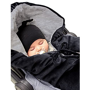 7AM Baby Car Seat Blanket - Multifunctional Car Seat Cover for Baby Boy & Girl, Winter Stroller & Car Seat Swaddle Blankets for Babies, Micro-Fleece & Plush Lined Warm Carseat Cover | Nido (Large)