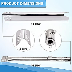 Adviace Grill Replacement Parts for Brinkmann 810-6680-S, Replacement Brinkmann Heat Plate 810-6680-S & Brinkman 810-6680-S Gas Grill Burner