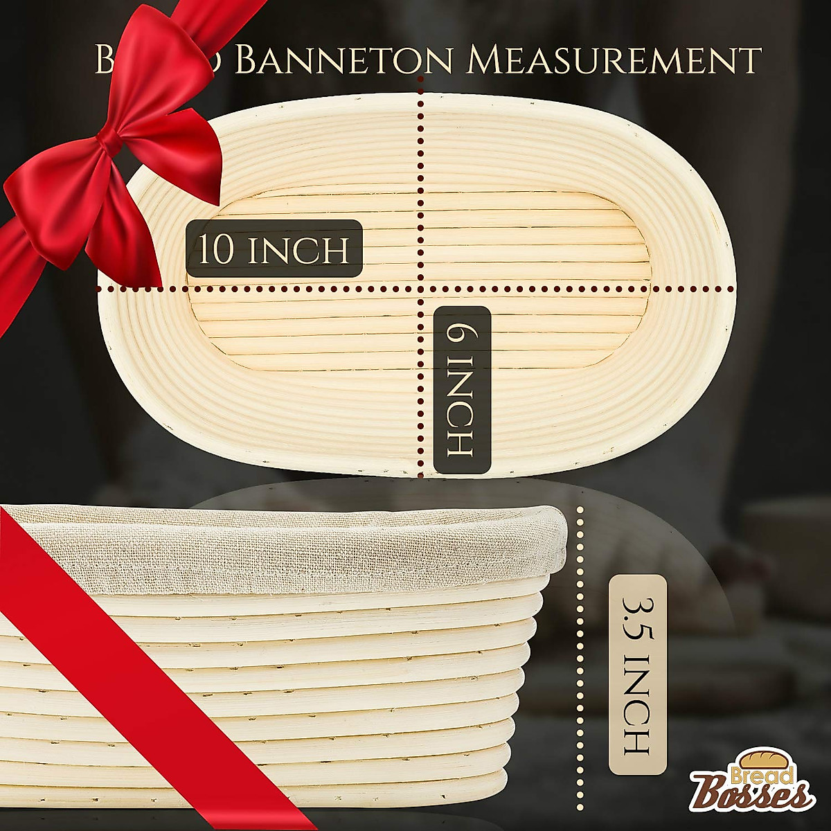 9 Inch Bread Banneton Proofing Basket & 10 Inch Oval Bread Banneton Proofing Basket