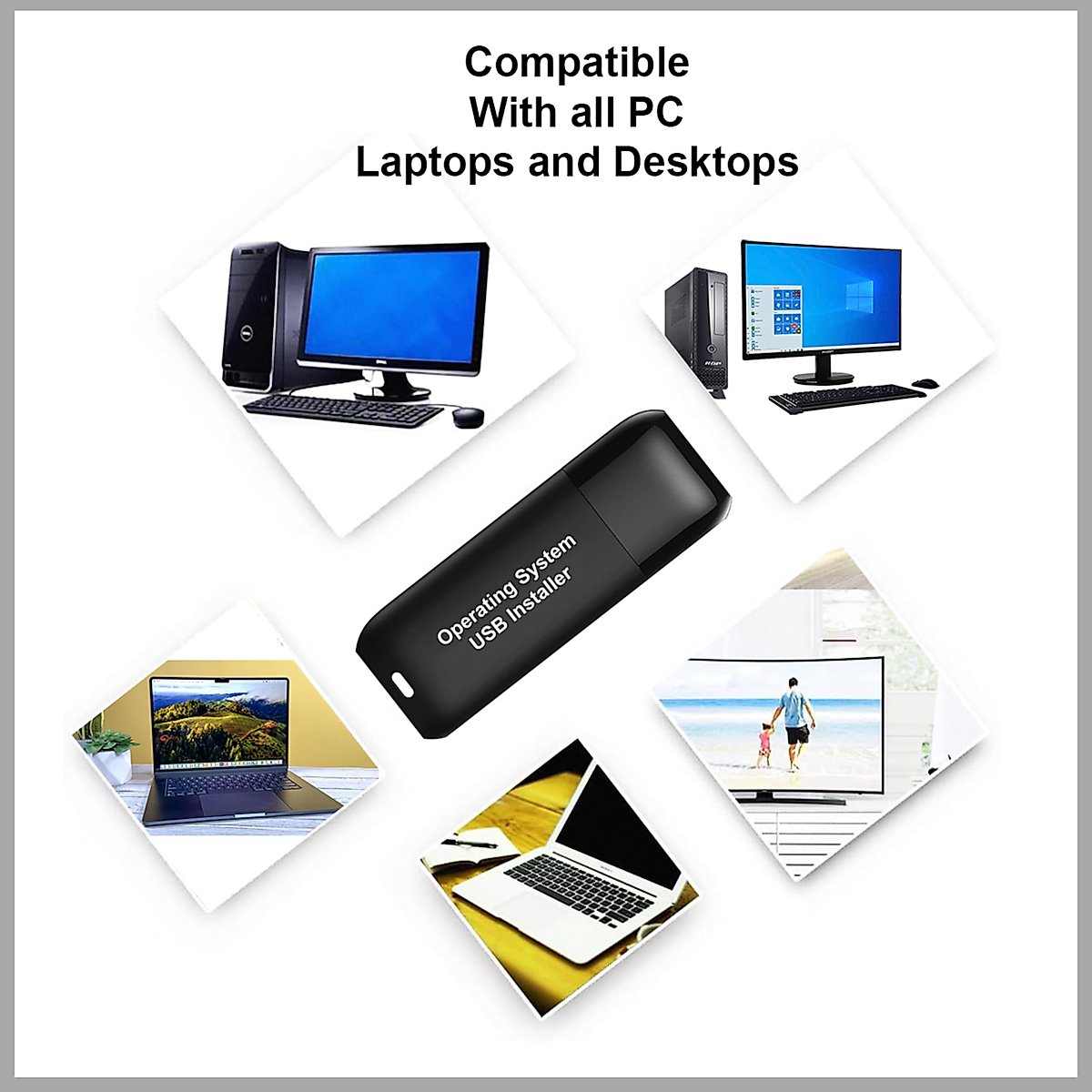 Bootable USB Drive Installer for Windows 7, 8, 10, 11, Linux, Ubuntu, Kali, Tails, Utility Suite w/Password Reset, Data Recovery, Boot Fix, and More. Installer