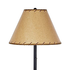 Catalina Lighting 22972-000 Rustic Cabin Lodge 3-Piece Table & Floor Lamp Set with Pull Chain, LED Bulb Included, 58", Dark Bronze Solid Shade