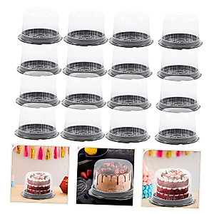 MAGICLULU 80 Pcs Packing Box Cake Box Cheese Cakes Cheesecakes Cheesecake Carrier Single Cake Holders Muffin Foam Cooler Cupcake Takeout Container Mini Cakes Chiffon Individual Round Plastic