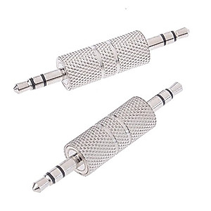 VizGiz 5 Pack 3.5mm Male to Male Coupler Extension Cable Joiner 1/8 inch TRS Stereo Audio Wire Adapter Jack Plug Connector for BT Receiver AUX-in Cord PC MP3 Player Car Transmitter