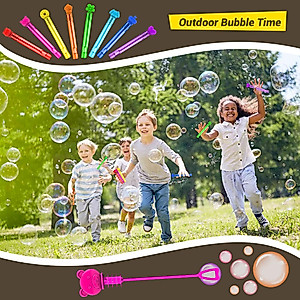 VKTEN 32Pcs Mini Bubble Wands Assortment 8 Styles 8 Colors Bubble Party Favors for Kids, Bubbles for Kids, Birthday Party Favors, Bath Time, Classroom Prizes Gifts Stocking Stuffers for Girls Boys