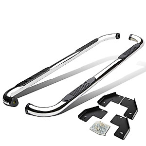 Auto Dynasty 3" Running Boards Compatible with 1999-2016 Ford F-250 350 450 550 Super Duty Crew Cab, Stainless Steel Nerf Bars, Polished Chrome Side Steps