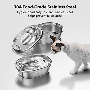 PETLIBRO 4/8 Pack Replacement Filters for Stainless Steel Cat Water Fountain 67oz/2L and 101oz/3L, Adjustable Water Flow Pet Fountain, Super Quiet Dog Water Dispenser