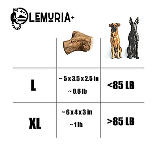 lemuria Gorilla Chew for Dogs Coffee Wood Stick Toy, Natural Durable Real Wooden Bone, Safe Dental Cleaning Chews for Teething Puppy, Stress Relief Toys (Extra Large)