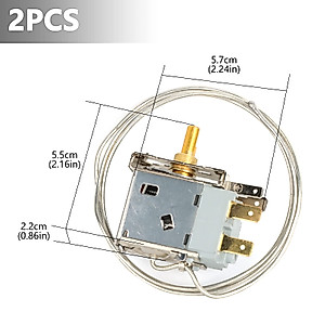 Hotwin Refrigerator Temp Control Freezer Temperature Control Thermostat, 2 Pin with Nut WPF24-L