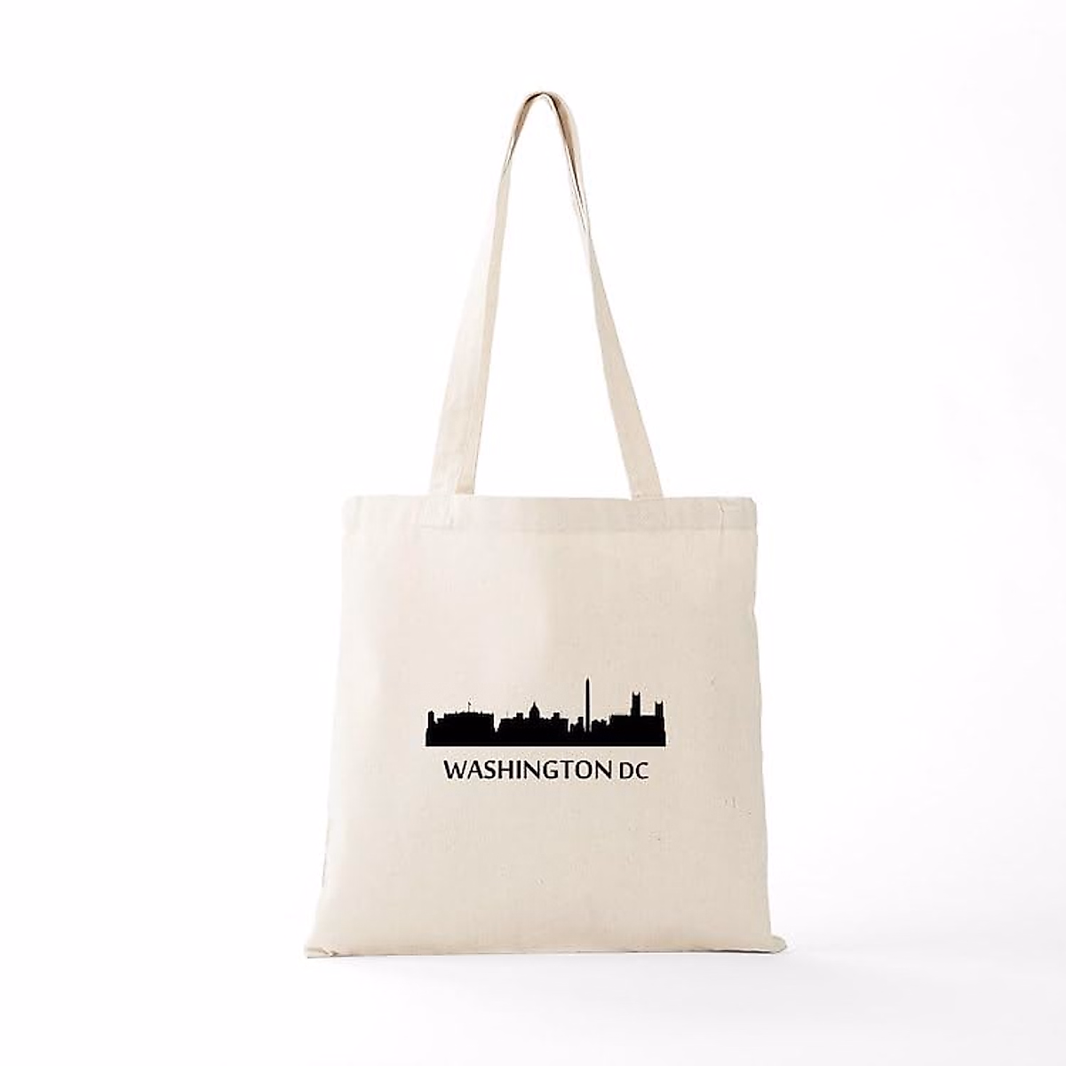 CafePress Washington DC Cityscape Skyline Tote Bag Natural Canvas Tote Bag, Reusable Shopping Bag