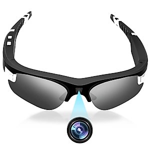 ZTCOLIFE Camera Sunglasses, 1080P Outdoor Sports Smart Glasses with High-Definition Lenses, Film Hands Free for Taking Photo, Hunting, Cycling, Running, Driving, Travel