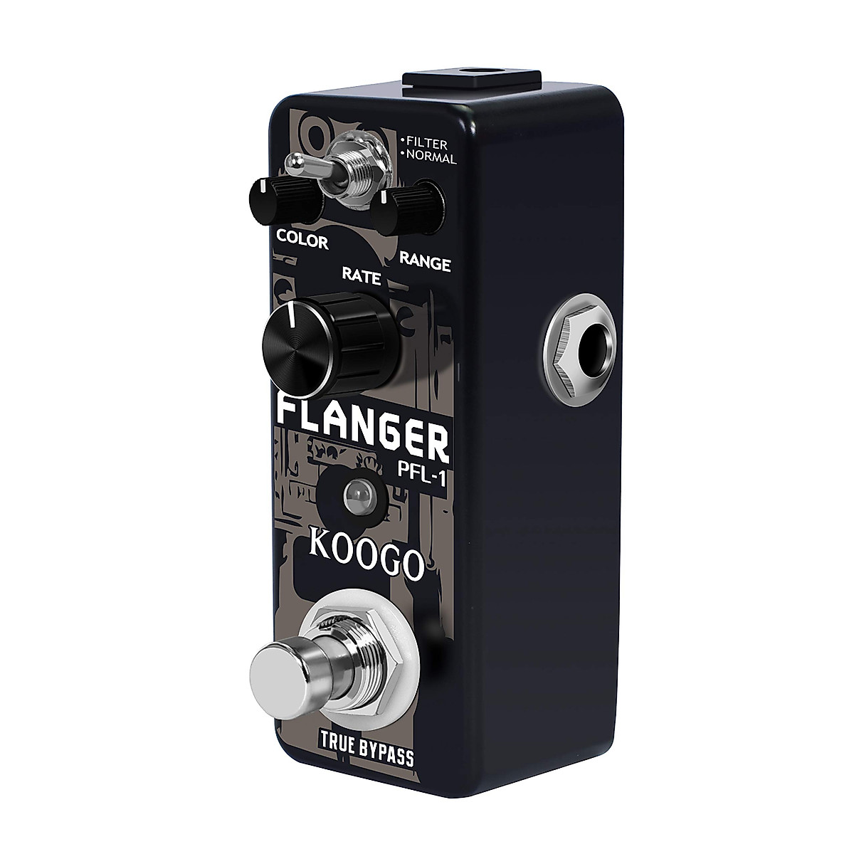 Koogo Guitar Flanger Pedal for Analog Flanger Effect Pedals Classic Metallic Flanger Sounds Effect As Ture Tone 2 Modes Best Retro Sound Effector