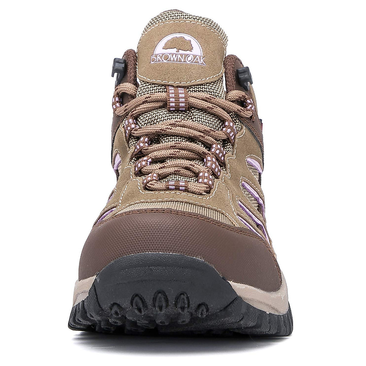 Brown Oak Womens Waterproof Outdoor Shoes Casual Trekking Work Hiking Boots (Brown, 8)