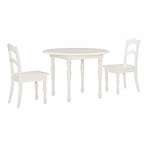 Powell Furniture Table and 2 Chairs, Cream Youth, Kid Size Chat Set