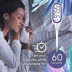 iProven Basal Body Thermometer with Backlight & Big Digits, 1/100 Degree High Precision, BBT for Ovulation Tracking, 30 Memory Recall, Accurate Fertility Temperature Tracker