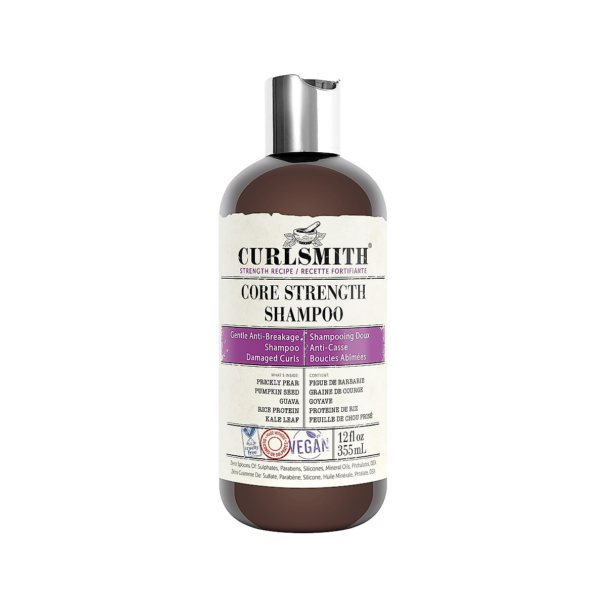 CURLSMITH – Core Strength Shampoo, Gentle Protein-Rich for Frequent Use (12fl oz)