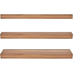 Kiera Grace kieragrace KG Maine Floating Shelves-Golden Oak, 24", Set of 3 Wall Organization