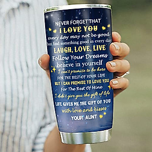 CGMIBAS Gifts For Niece, Niece Gifts From Aunt, Niece Birthday Gifts, Niece Coffee Cup Tumbler, Niece Butterfly Cup, Christmas Gifts for Niece Stainless Steel Insulted Travel Mug 20oz