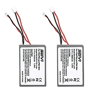 SEIVI [2 Pack 2000mAh LIP1522 Replacement Battery Compatible with Playstation 4 PS4 Dualshock 4 CUH-ZCT1E CUH-ZCT1H CUH-ZCT1U Wireless Controller (Big and Small Plug)