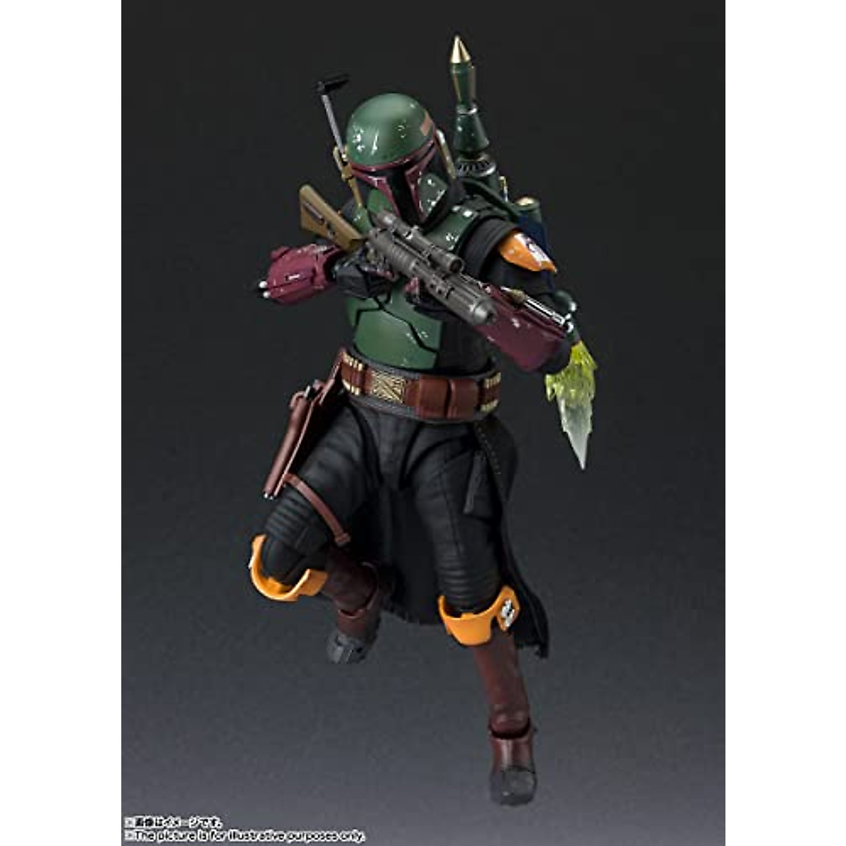 S.H. Figuarts Boba Fett (Star Wars: The Book of Boba Fett) Approx. 6.1 inches (155 mm), AVS, PVC & Fabric, Pre-Painted Action Figure