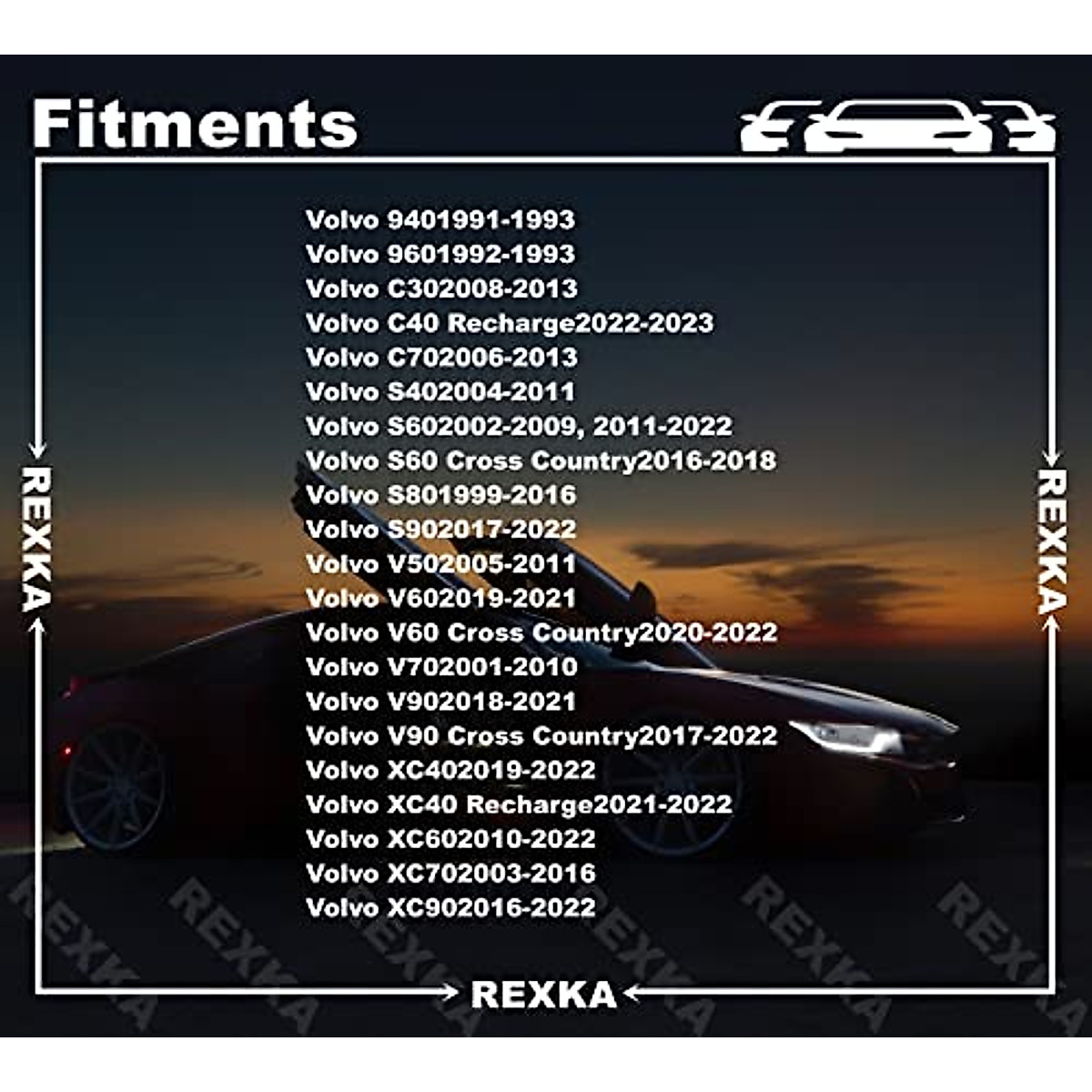 Rexka 10 pcs Bumper Cover Fender Liner Trunk Trim Panel Push-Type Retainer Clip for Volvo 3541113 940 960 C30 C70 S40 S60 S60L S80 S90 V50 V60 V70 V90 XC40 XC60 XC70 XC90