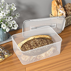 Knifefish 4 Pack Airtight Clear Plastic Food Storage Containers, 15 Quart Plastic Box with Sealed Lid