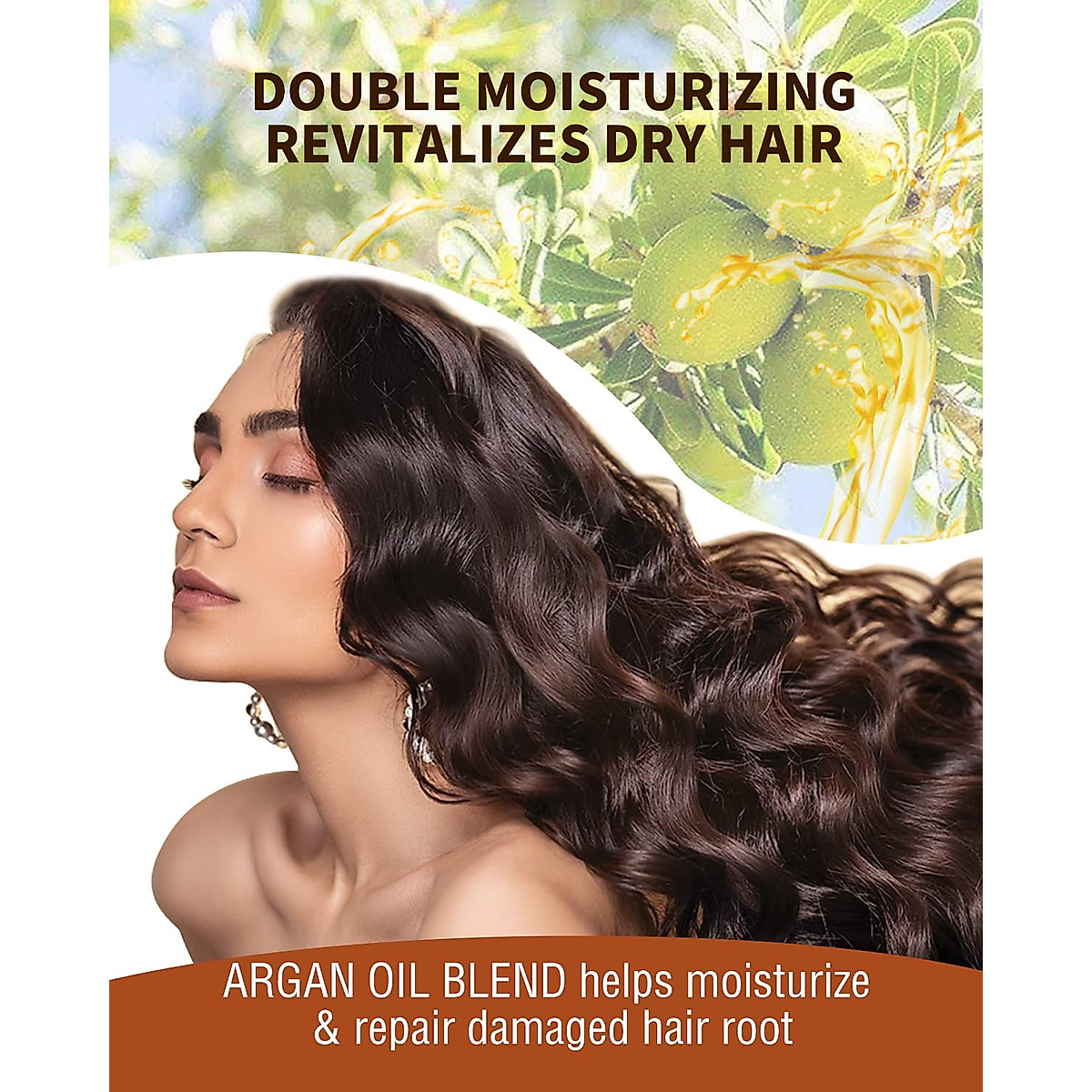 SAPHUS Argan Oil Shampoo Bar for Strengthening, Cleansing & Moisturizing Dry & Curly Hair,Travel Size, Zero Waste