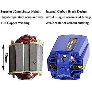 Bizoepro Hand Held Power Concrete Vibrators 13000 VPM Electric Concrete Vibrator 800W 3/4 HP Handheld Construction Portable Pencil Concrete Vibrabrater