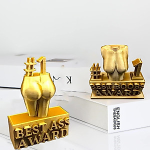 BEMKWG Best Ass Award Female Body Figure Sculpture Trophy Decor Novelty Mischievous Hip ​Butt ​Resin Statue Trophy Funny Home Office Desktop Decoration, for Prank Gift Friend Coworker (Small)