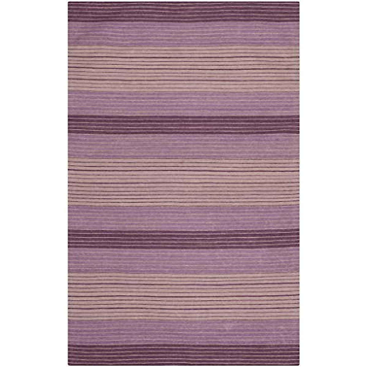 SAFAVIEH Marbella Collection Area Rug - 5' x 8', Lilac, Handmade Flat Weave Stripe Wool, Ideal for High Traffic Areas in Living Room, Bedroom (MRB281A)