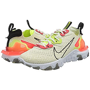 NIKE Women's Race Running Shoe, Pale Ivory Black Volt Laser Crimson, 6 us