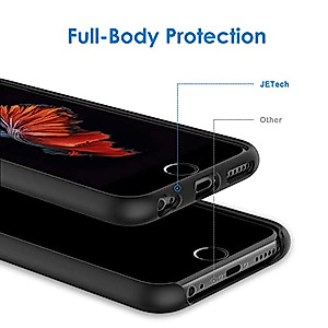 JETech Silicone Case for iPhone 6s/6 4.7 Inch, Silky-Soft Touch Full-Body Protective Case, Shockproof Cover with Microfiber Lining (Black)
