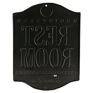 Open Road Brands Texaco Restroom Embossed Metal Sign - Vintage Texaco Restroom Sign for Bathroom - Registered and Extra Clean