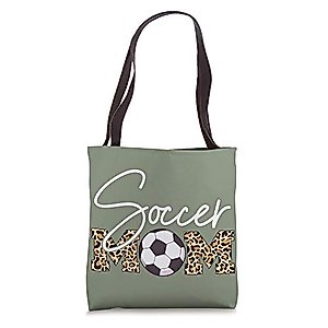 Soccer Mom Leopard Print Ball Tote Bag