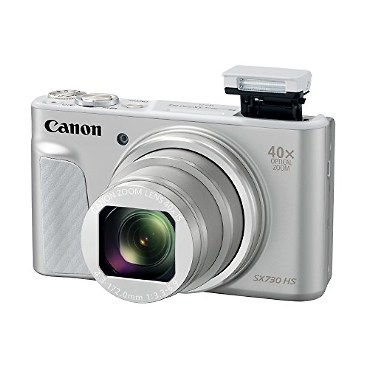 Canon Cameras US 1792C001Canon PowerShot SX730 Digital Camera w/40x Optical Zoom & 3 Inch Tilt LCD - Wi-Fi, NFC, & Bluetooth Enabled (Silver), 6.30 Inch x 5.80 Inch x 2.70 Inch