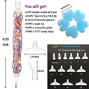 Praise V Do Diamond Painting Pen, Diamond Art Pen,5D Diamond Painting Art Drill Pen, Diamond Painting Art Tool Accessories kit, Rhinestone Gem Picker for Diamond Art Nail USA Blue