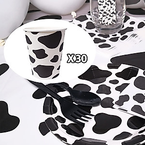 30 Pcs Cow Cups Cowgirl Cups Cow Print Paper Cups Cow Party Favors Farm Birthday Party Supplies Cowgirl Baby Shower Decorations