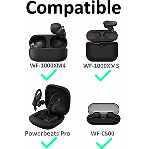 A-Focus [8 Pairs] WF-1000XM4 Ear Hooks Tips 【 Memory Foam & Silicone 】 Soft Replacement Comfortable Earbud Tips Wingtip Compatible with Sony WF-1000XM4 WF-1000XM3 WF-C500, 23515H Silver