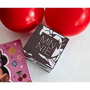 Disney All Eyes on Minnie Mouse 4-Inch Tin Storage Box Cube Organizer with Lid | Basket Container, Cubby Cube Closet Organizer, Home Decor Playroom Accessories | Cute Gifts And Collectibles