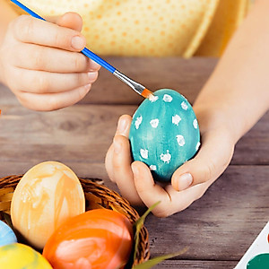 30Pcs Small Paint Brushes Kids for Acrylic Painting, Flat Nylon Hair Paint Brush Bulk Wooden Handle Oil Watercolor Painting Brushes for Students, Children and Adult