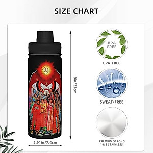 HIKTIEK Earth Wind Musics Fire Stainless Steel Insulated Tumbler Sports Water Bottle Hot and Cold Travel Cup 18oz